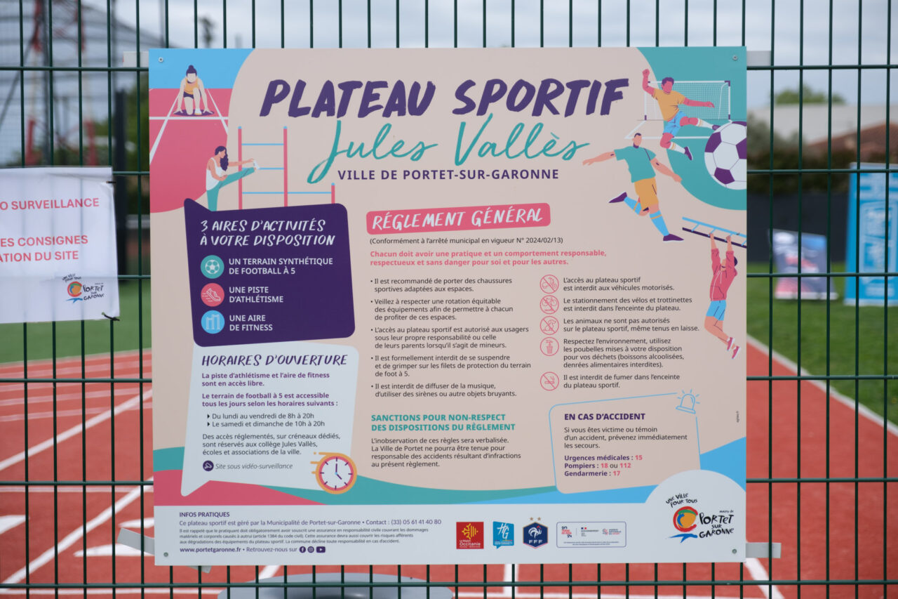 Le plateau sportif extérieur et le bike park - Ville de Portet-sur-Garonne